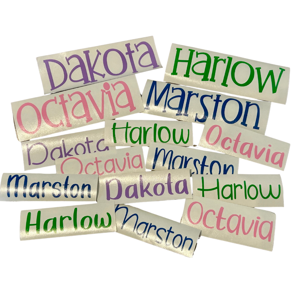 Name Label - Personalised Vinyl Sticker – BBK DESIGNS