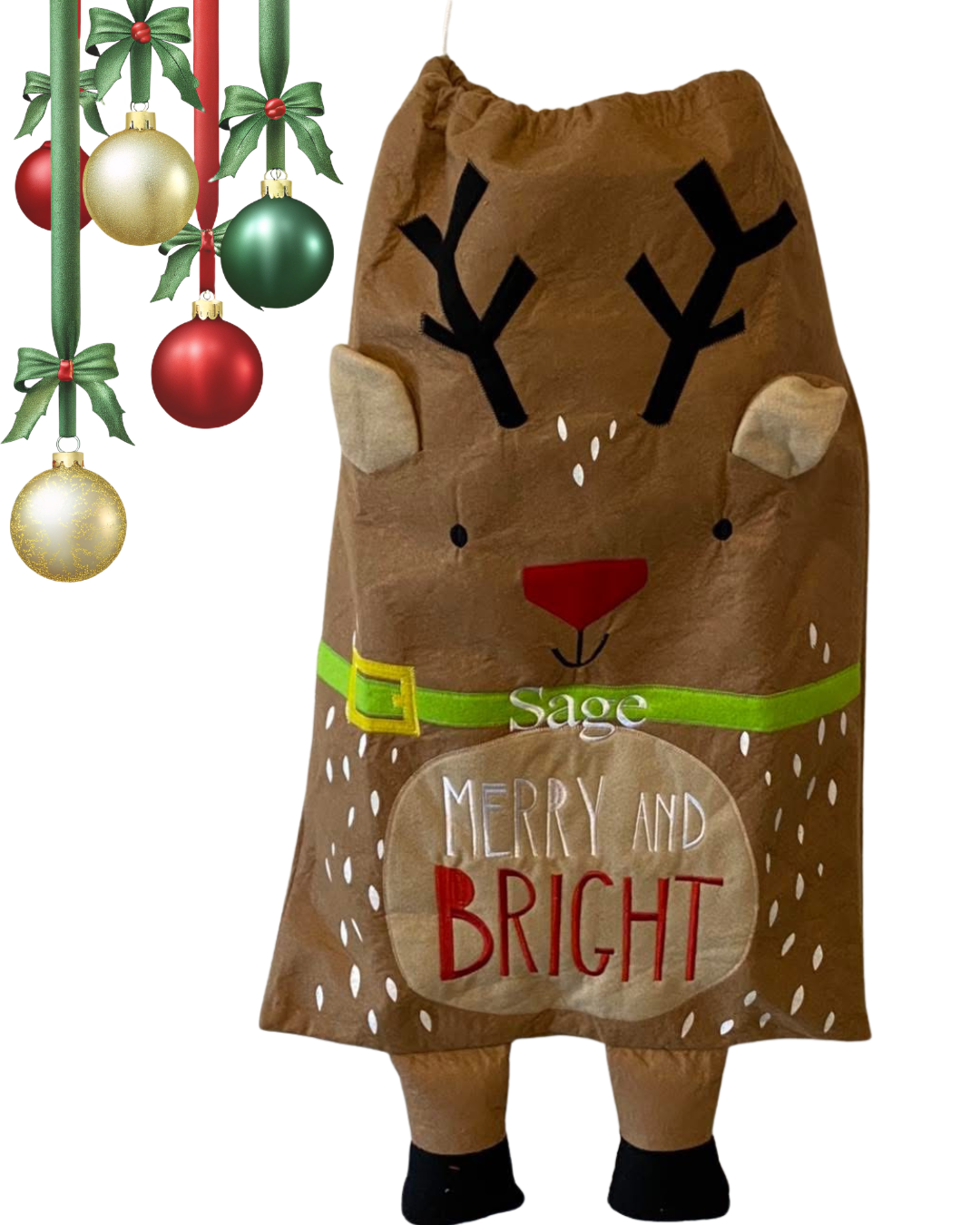 Reindeer Christmas Sack – BBK DESIGNS
