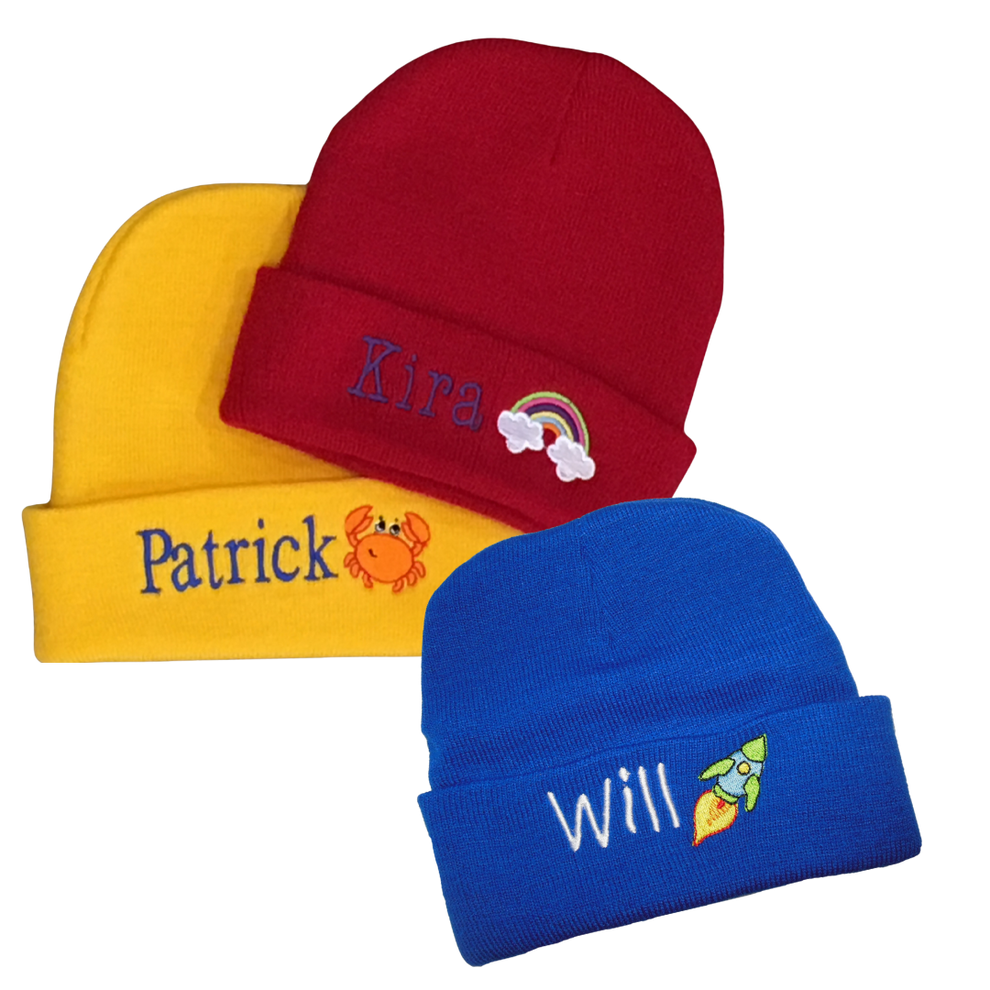 Beanie Hat - embroidered – BBK DESIGNS